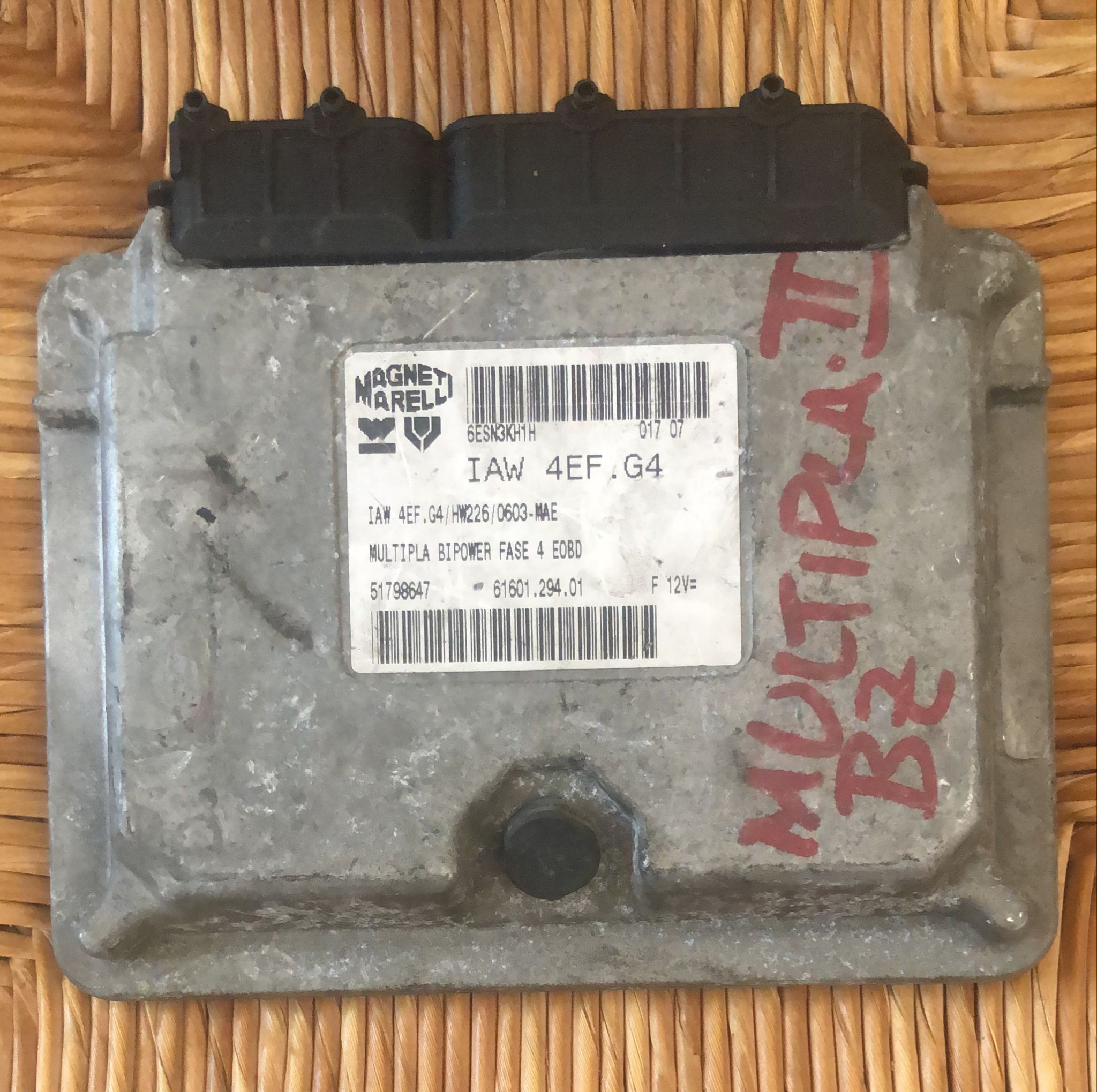 Centralina ECU MAGNETI MARELLI IAW4EF.G4 FIAT MULTIPLA 1F 1.6 16V 76kw – EcuFacile