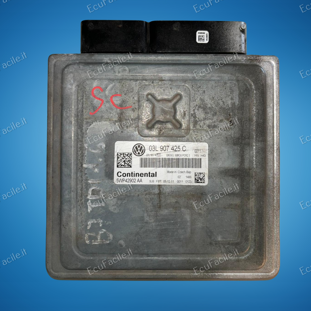 ECU VW Passat 1.6 TDI Continental 5WP42902AA 03L907425C PCR2.1 – EcuFacile
