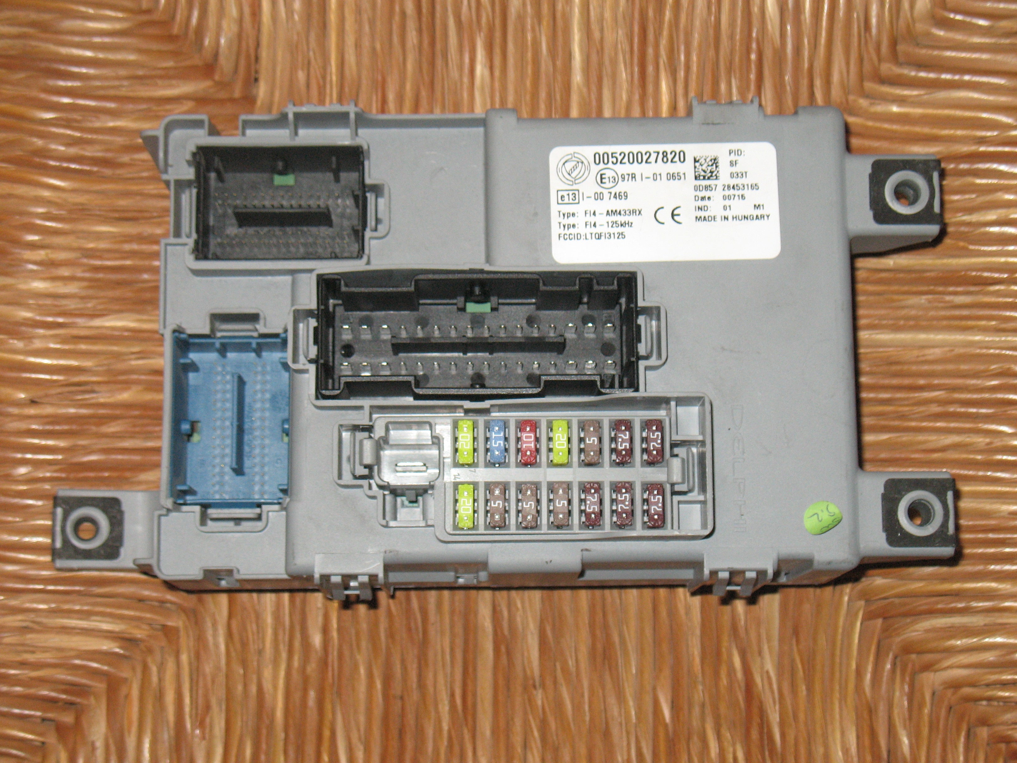 FIAT DOBLO BODY COMPUTER 00520027820 97RI-010651 520027820 – EcuFacile