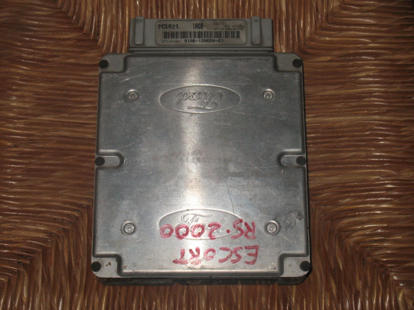 ECU ENGINE CONTROLLER FORD ESCORT 91AB-12A650-GB 91AB12A650GB 1AGB EFI ...