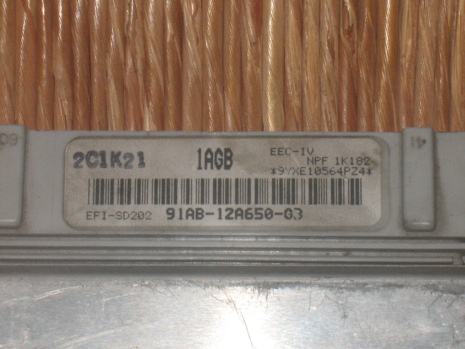 ECU ENGINE CONTROLLER FORD ESCORT 91AB-12A650-GB 91AB12A650GB 1AGB EFI ...