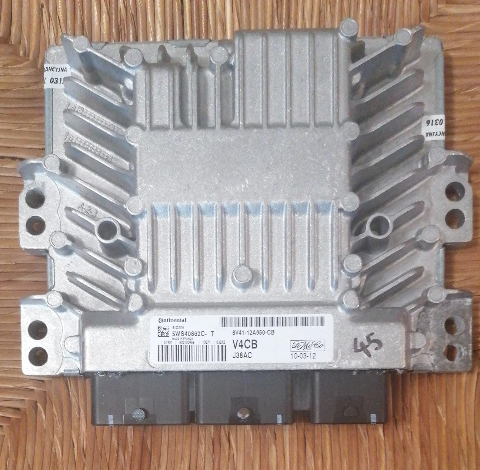 ECU FORD KUGA 2.0 5WS40862C-T SID206 V4CB 8V41-12A650-CB 8V41 – EcuFacile