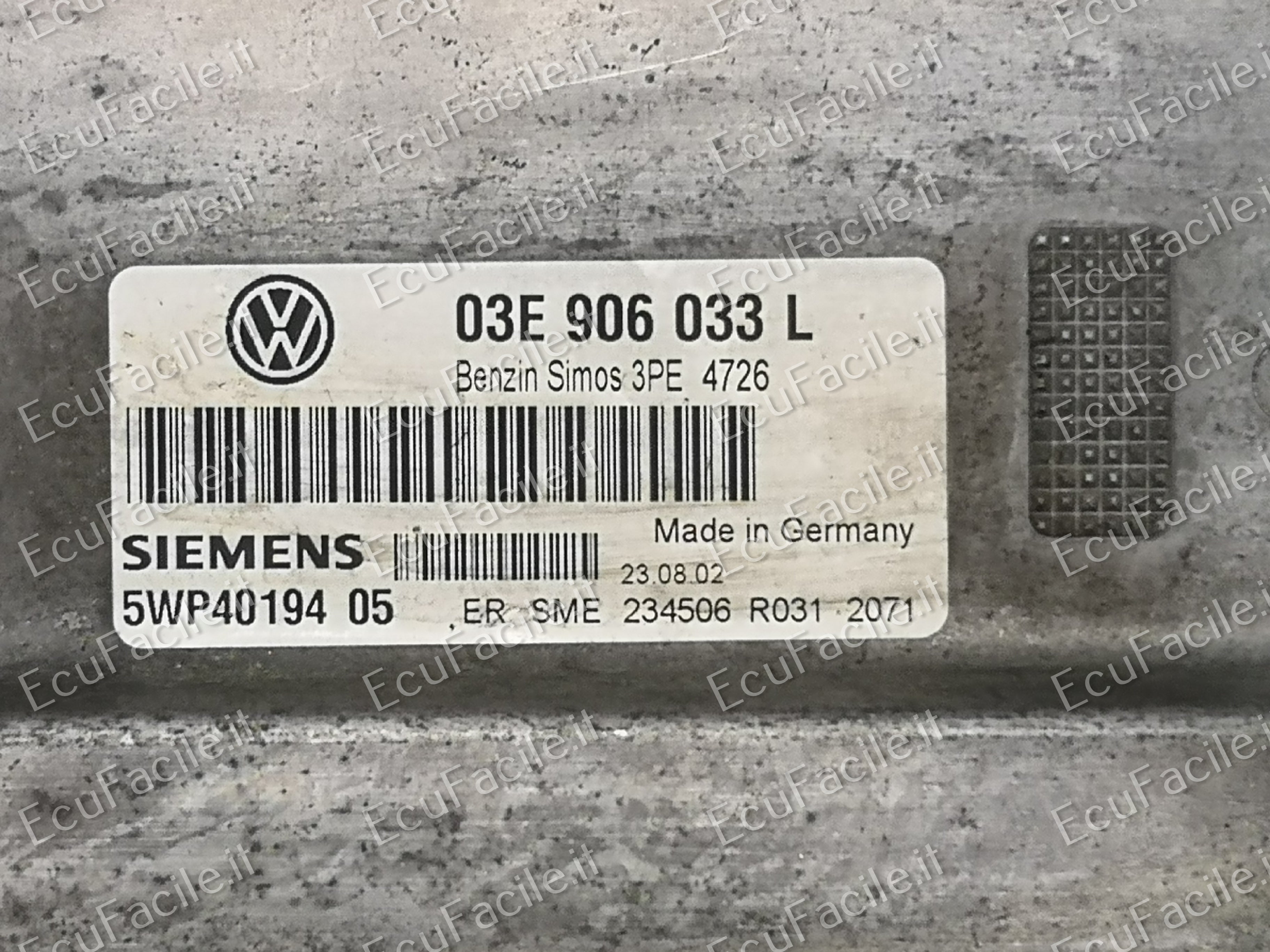 ECU VW POLO 03E906033L 5WP4019407 5WP4430107 SIMOS 3PE – EcuFacile
