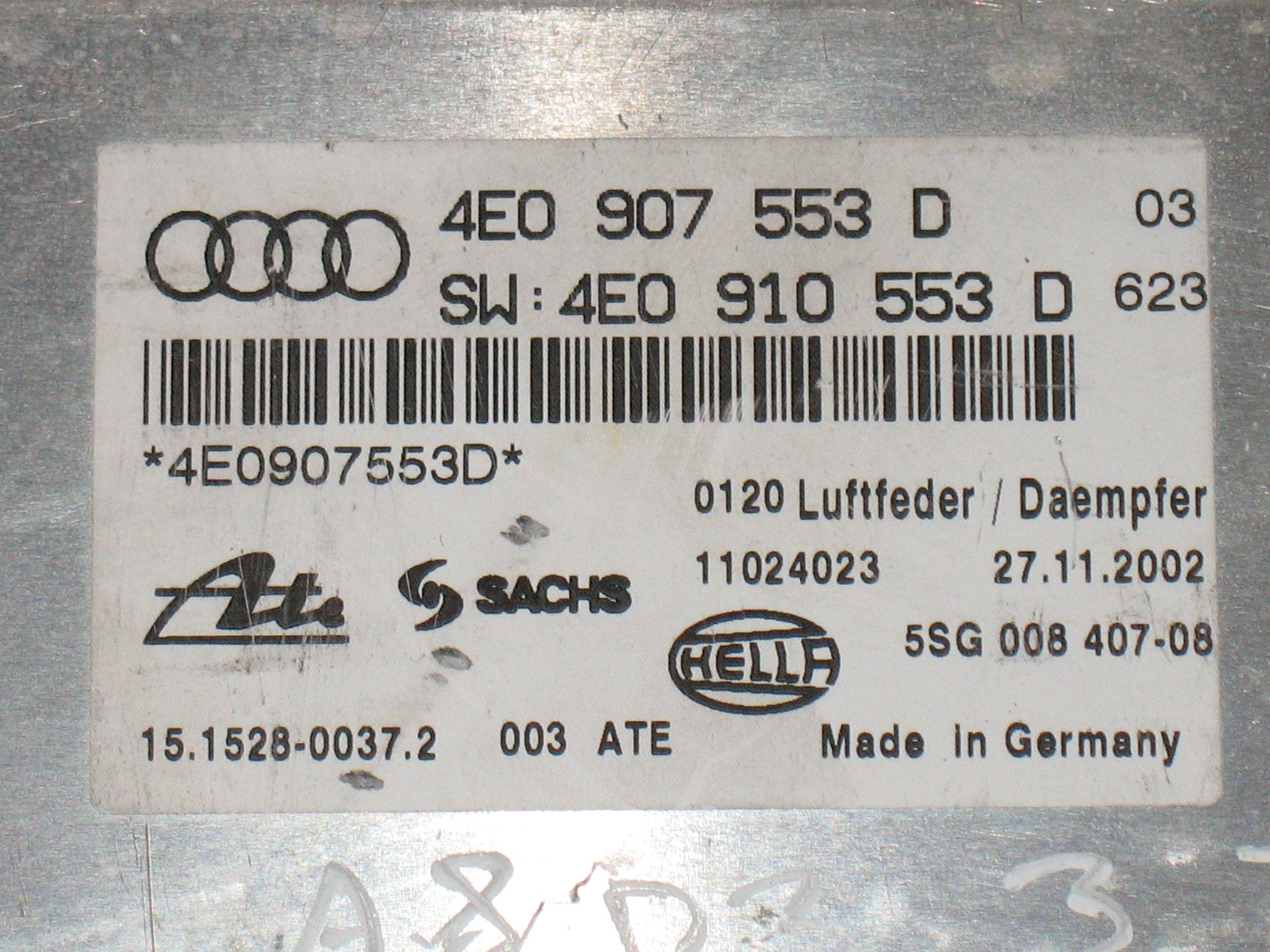 Audi A8 4E Adaptive Suspension ECU 4E0907553D SW 4E0910533D – EcuFacile