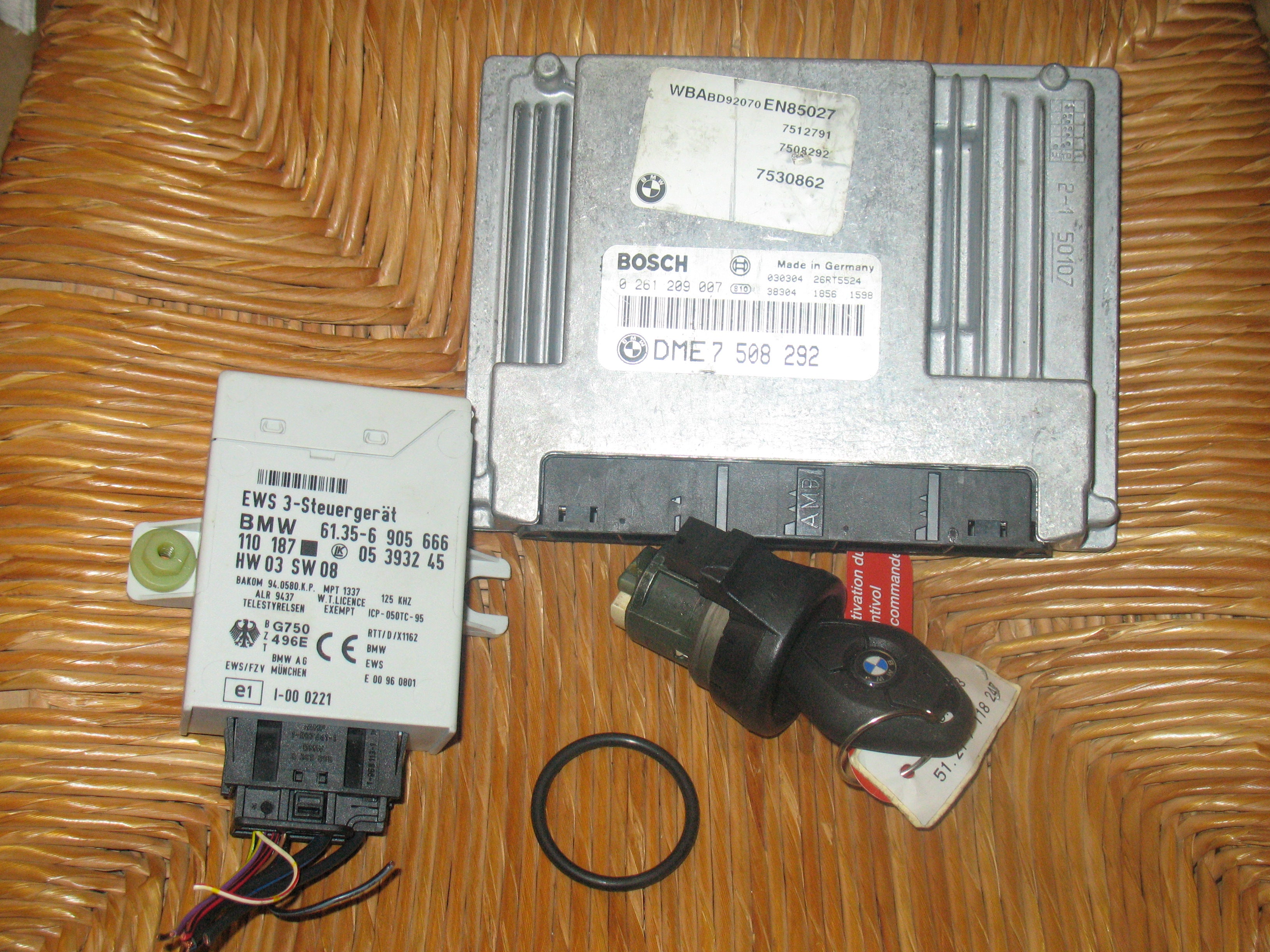 KIT ECU EWS BMW E46 BOSCH 0261209007 MODULE 61356905666 – EcuFacile
