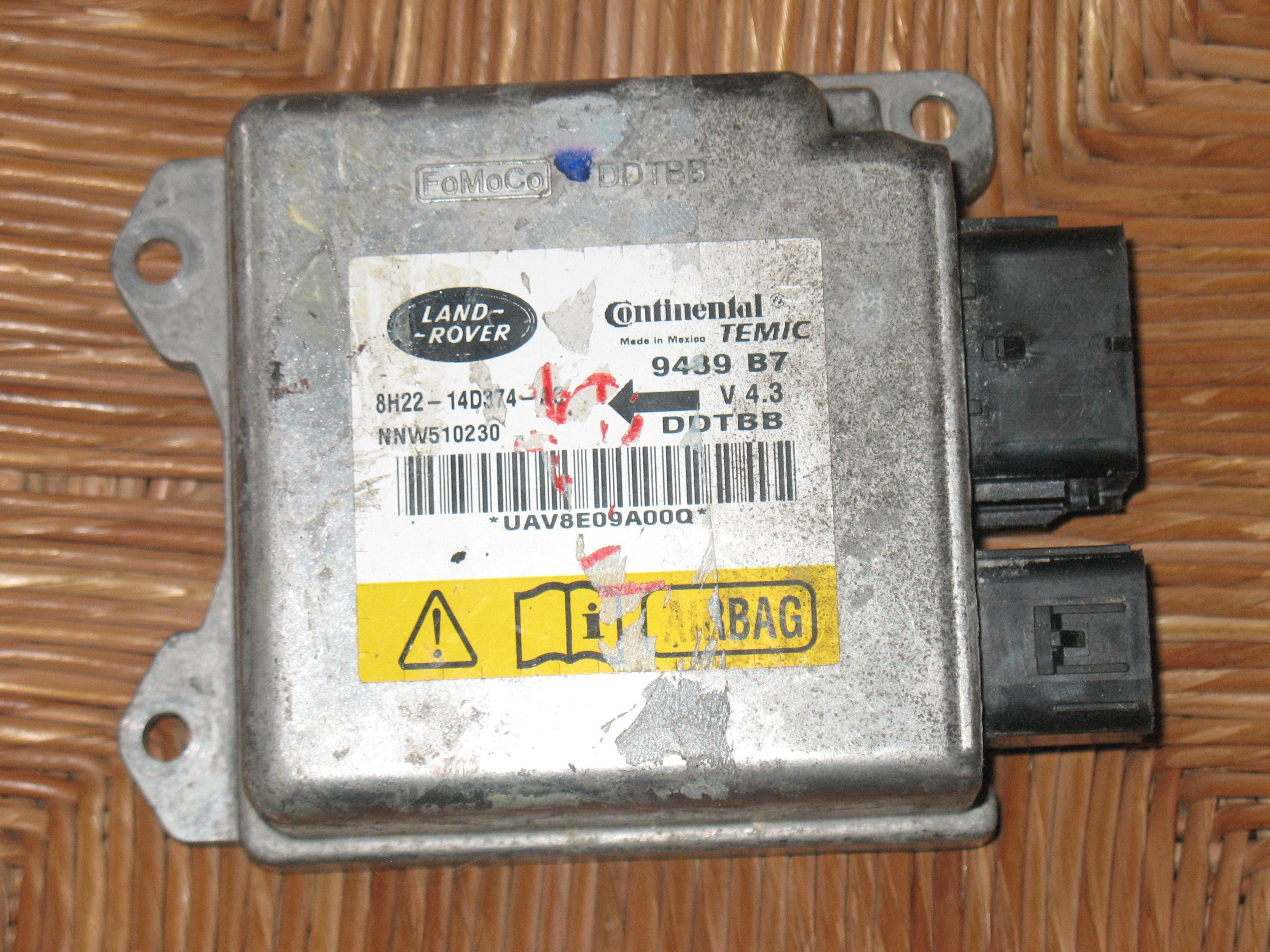 Range Rover Sport Airbag 8H2214D374AC NNW510230 9489B7 DDTBB – EcuFacile