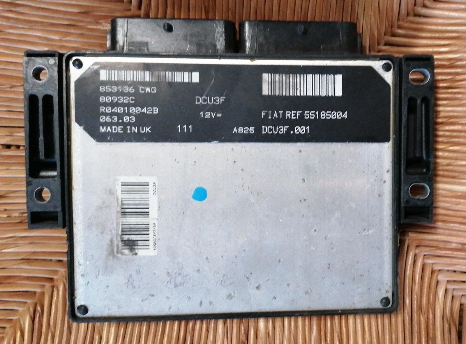 ECU FIAT DOBLO 1.9 JTD R04010042B 55185004 DCU3F.001 – EcuFacile