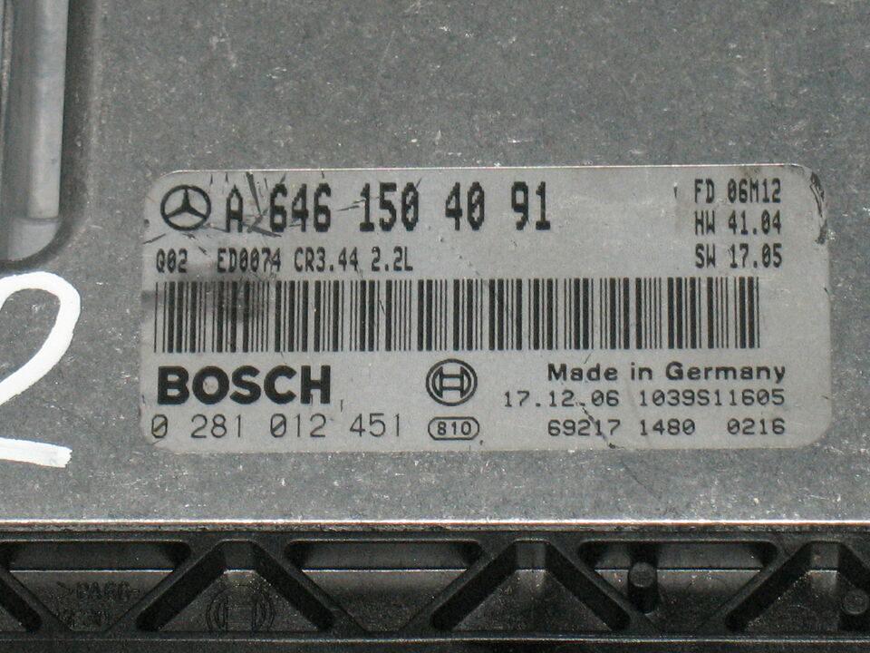 ECU MERCEDES C W203 A6461504091 EDC16C2 CR3.44 0281012451 – EcuFacile