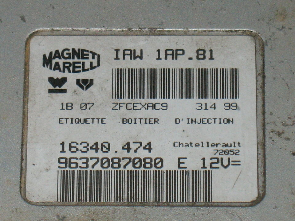Ecu peugeot 206 magneti marelli iaw 1ap.81 9637087080 – EcuFacile