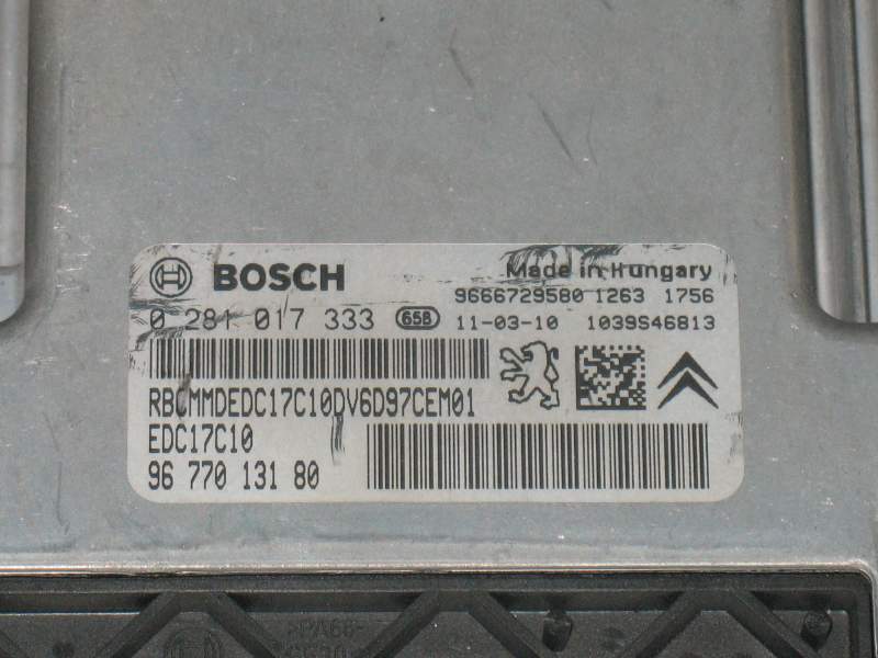 Kit chiave CITROEN C3 PICASSO bosch 0281017333 body 9664983480 – EcuFacile