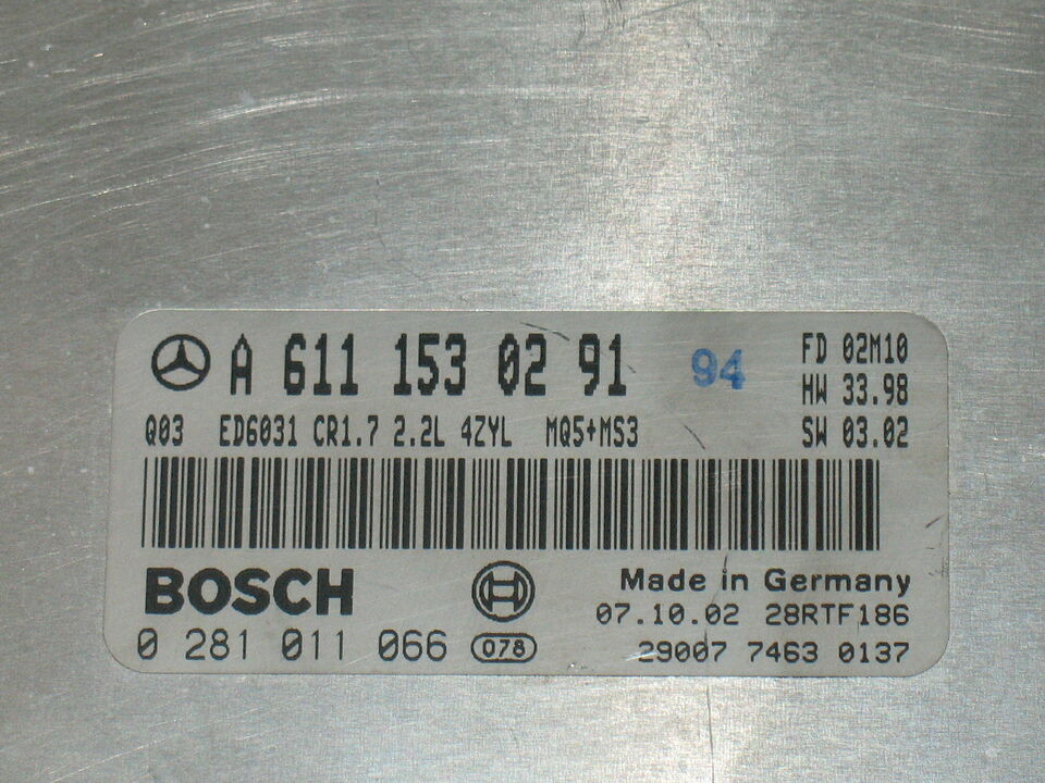 ECU MERCEDES Vito Cdi Bosch Edc15C0 A6111530291 0281011066 CR17 – EcuFacile