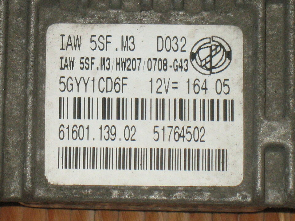 Ecu IAW 5SF.M3 HW207 0708-G43 51764502 5SF M3 HW207 0708 G43 – EcuFacile