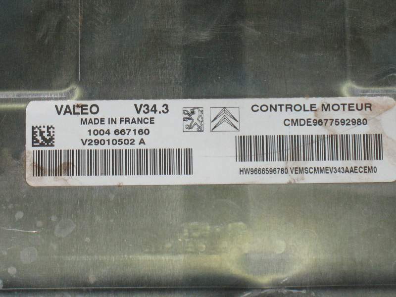 ECU VALEO PEUGEOT CITROEN CMDE 9677592980 HW 9666596780 V34.3 – EcuFacile