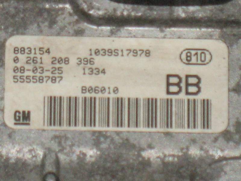 ECU OPEL ASTRA H 1.4 Z14XEP BOSCH 0261208396 GM 55558787 BB – EcuFacile