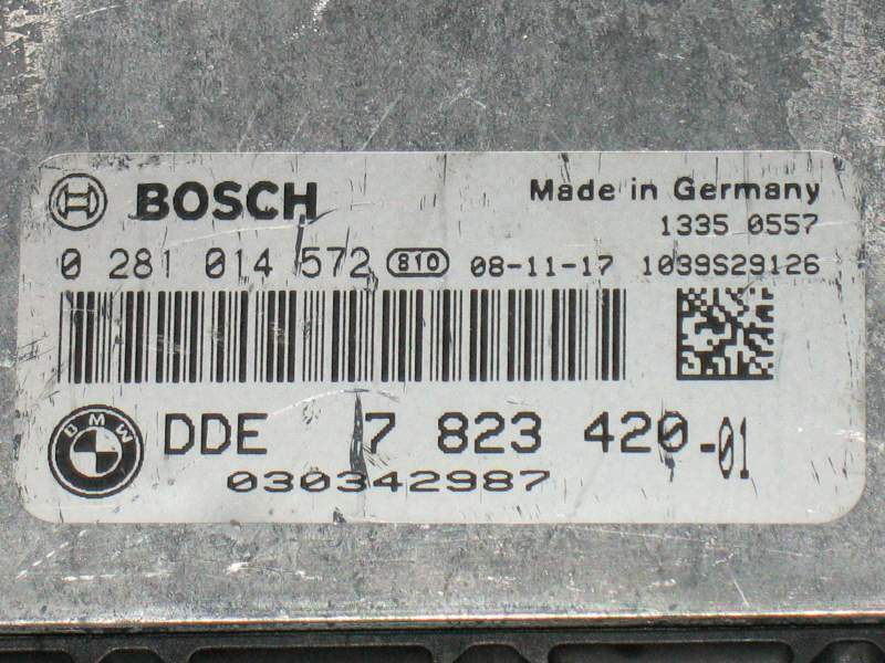ECU BMW E90 320 2.0 D BOSCH 0281014572 DDE 7823420 EDC17CP02-3.1 EDC 1 – EcuFacile