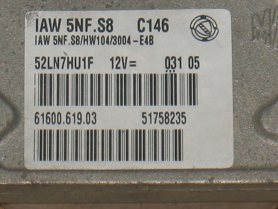 Ecu centralina fiat panda 4X4 1.2 iaw 5nf.s8 51758235 hw104 – EcuFacile