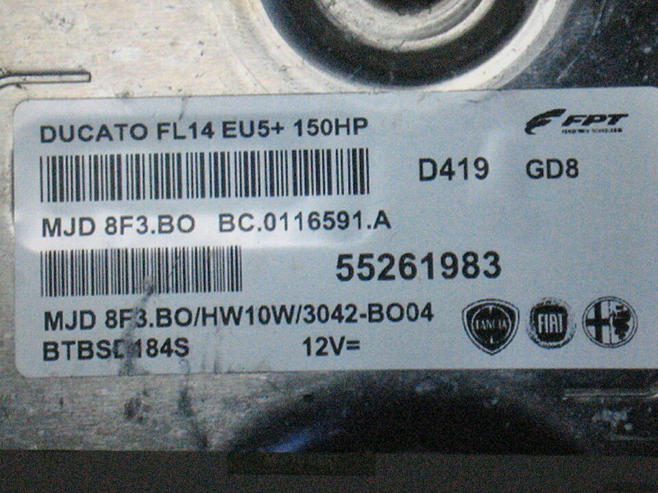 HW10W ECU FIAT DUCATO 2.3 JTD 55261983 MJD8F3.BO MJD8F3BO 8F3 – EcuFacile