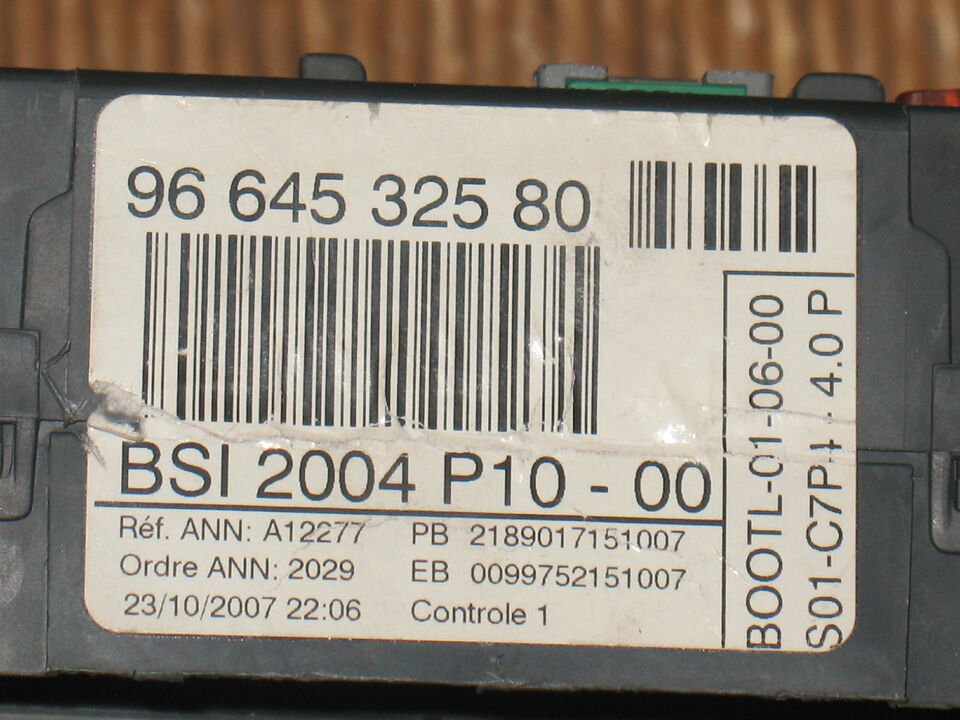Ecu body computer citroen peugeot 9664532580 bsi 2004 p10-00 – EcuFacile