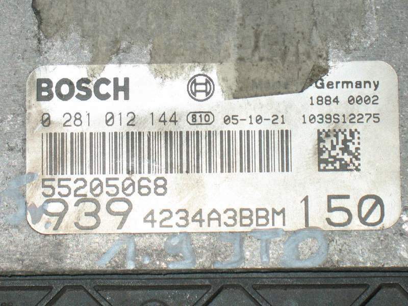 ECU ALFA ROMEO 159 1.9 JTD BOSCH 0281012144 55205068 EDC 16C39-5.62 ...