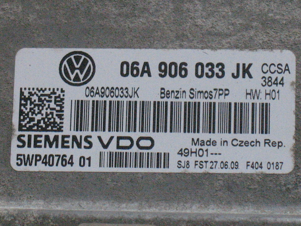 ECU VW GOLF 5WP40764 01 06A906033JK 06A906033 JK SIMOS 7PP. – EcuFacile