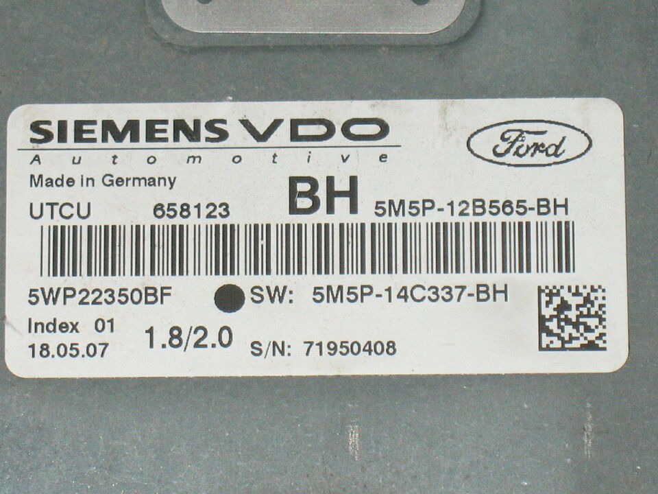 ECU Ford Focus II 5M5P-12B565-BH 5WP2 2350 BF 5M5P 14C337 BH – EcuFacile