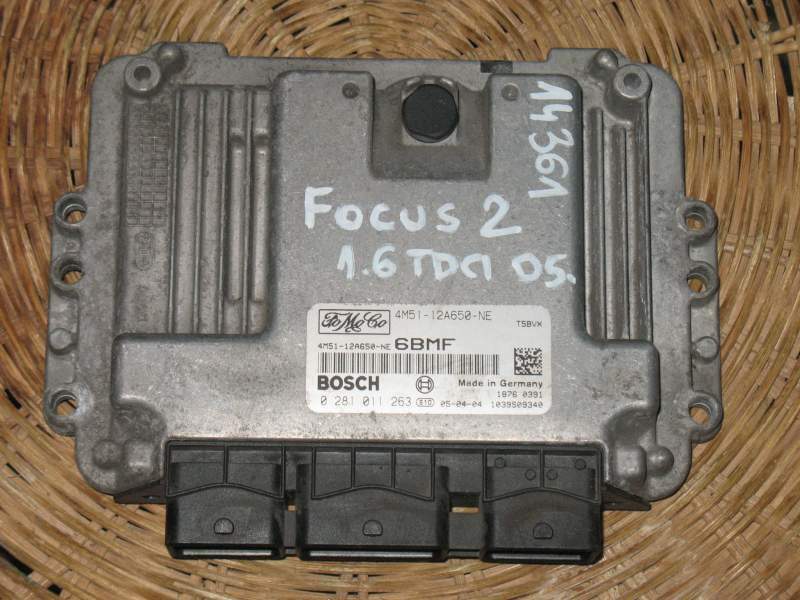 ECU FORD C-MAX 0281011263 4M51-12A650-NE 4M5112A650NE 6BMF EDC 16C3-9 ...