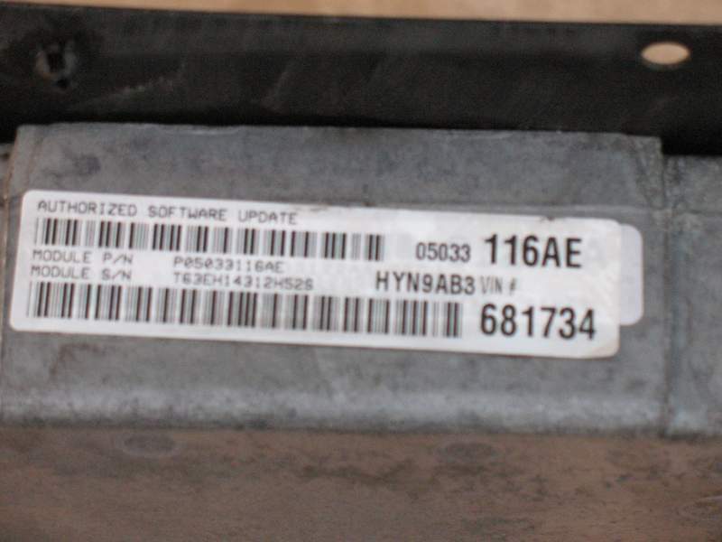 ECU Chrysler PT Cruiser HYN9AB3 P05033116AE 05033116ae – EcuFacile